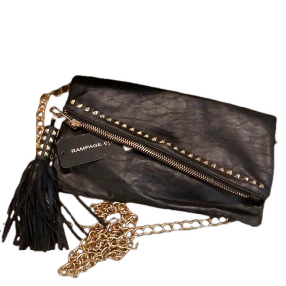 Bags | Nwt Rampage Black Leather Crossbody Bag | Poshmark